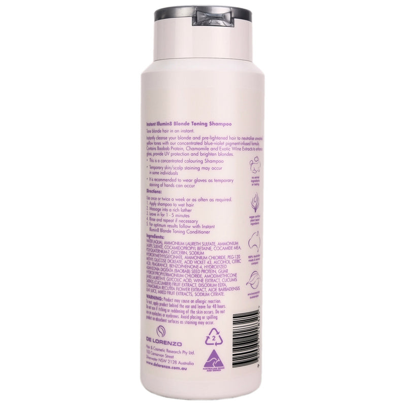 De Lorenzo illumin8 Blonde Toning Shampoo and Conditioner 375ml Duo ...